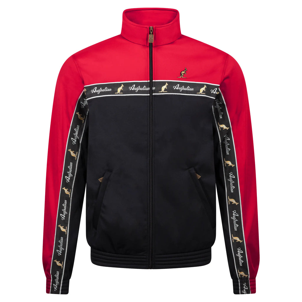 Australian Duo Training Jacket With Taping Black | Red – 100% Hardcore
