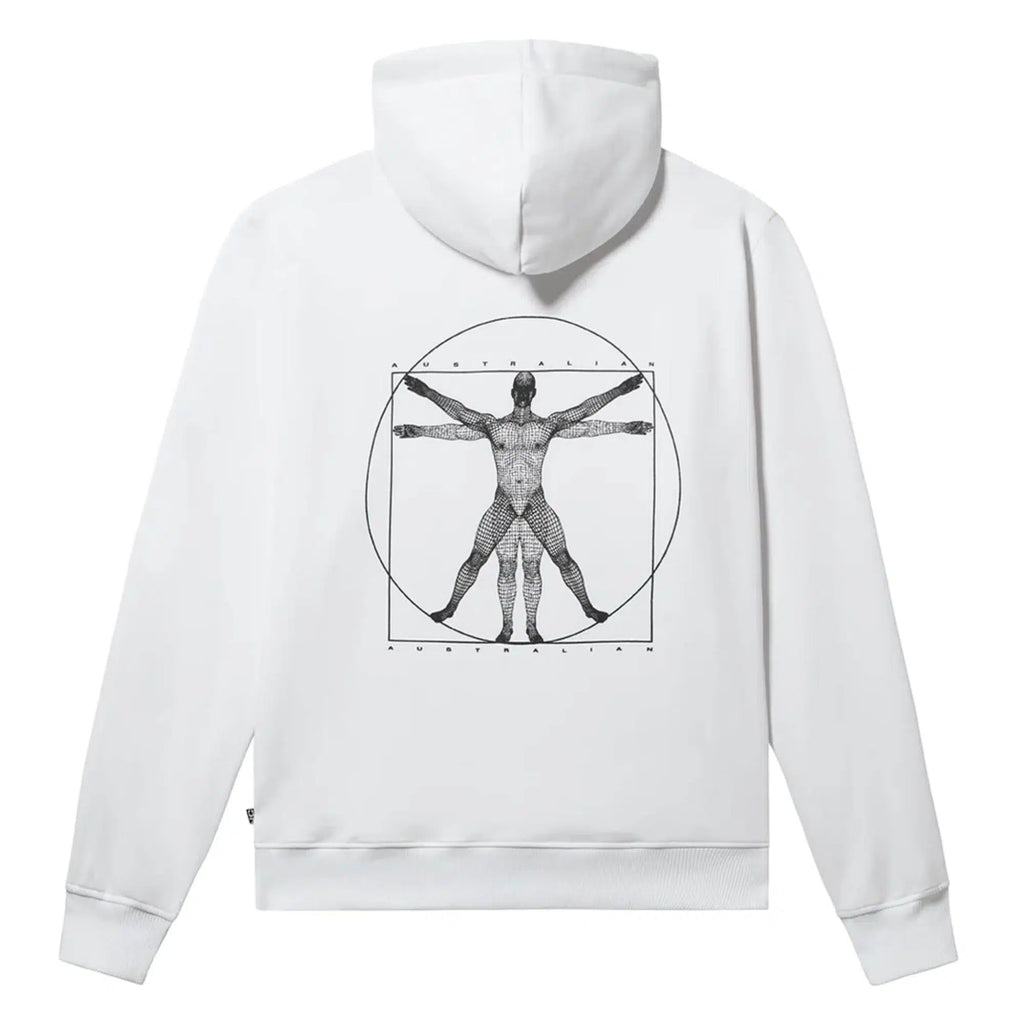 Australian Hard Court Hoodie Vitruvio Print White – 100% Hardcore