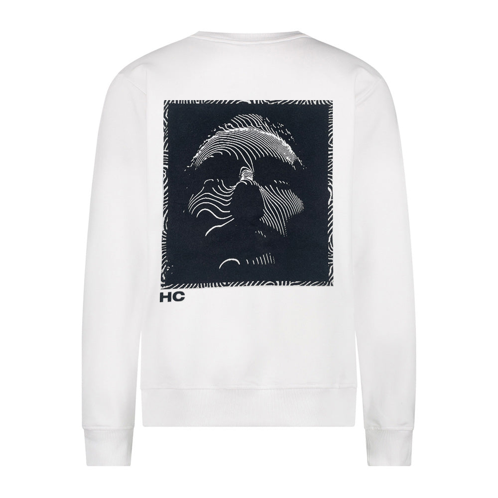 Australian Hard Court Crewneck Shadow and Line White – 100% Hardcore