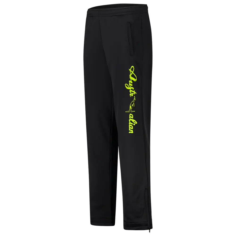 Australian Black Slim Fit Training Pants Neon Logo – 100% Hardcore