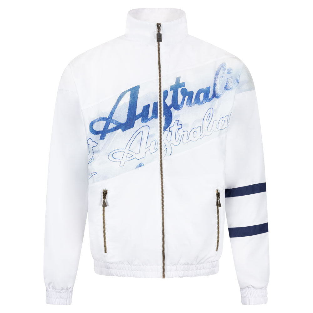 Australian Oldschool Training Jacket Smash White – 100% Hardcore